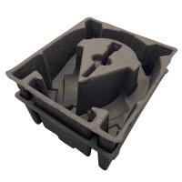 China Eco friendly Paper Pulp Molded Dry Press Trays For Earphone Packaging Tray Insert for sale