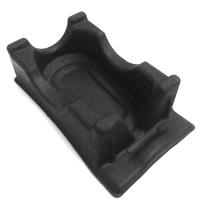 China Customized Eco friendly Paper Pulp Molded Dry Press Trays For Mouse Black Packaging Tray Insert for sale