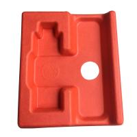 China Biodegradable Bagasse Pulp Molded Tray Packaging Color Pulping Paper Tray for sale