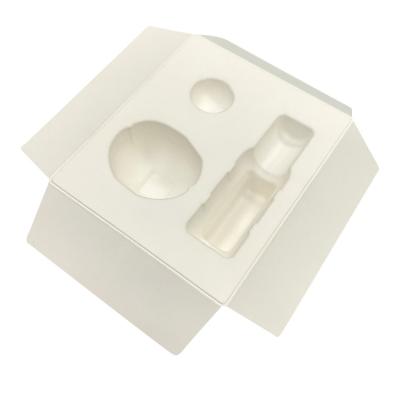 China Disposable Biodegradable Eco friendly Custom Skin Care Products Pulp Molded Package Product Sugarcane Paper Pulp Tray for sale