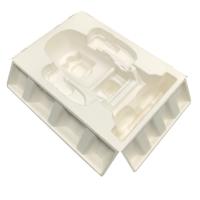 China Disposable Paper Packaging Biodegradable Molded Pulp Packaging Eco Friendly Molded Pulp Tray for sale