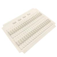 China Natural White Sugarcane Bagasse Packaging , Chocolate Biodegradable Paper Tray for sale