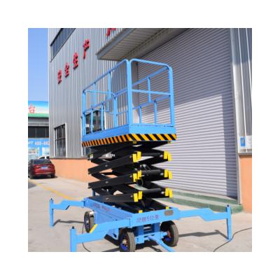 China 230 kg load capacity 8 meters height aerial work electric hydraulic platform lift self-propelled mini scissor lifts for sale