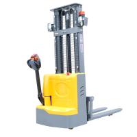 China Full Electric Walkie Stacker 1t 1.6 Ton 4m Battery Operated Forklift 1000kg 4meter for sale