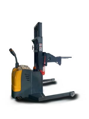 China Versatile Electric Pallet Stacker Battery Powered 250kg/500kg Load Electric Operation With Adjustable Clamp And Rotat for sale