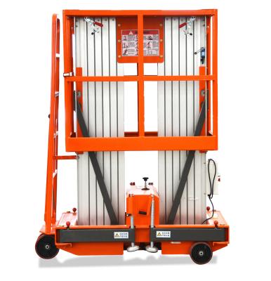 China 7.8m Working Height Double Mast Man Lifter With 24V/30A Battery Capacity for sale