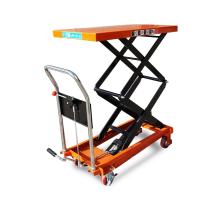 China Versatile Hydraulic Double Scissor Lift Table Manual Crank for sale