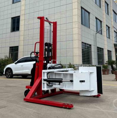 China 1102lb 1543lb 2 Meters Semi Electric Roll Stacker Rotate 360 Degree With Adjustable Clamp for sale