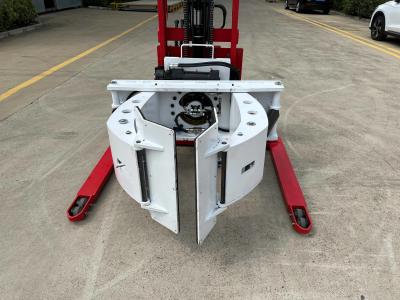 China 500kg 1.6m  Paper Roll Semi Electric Stacker PU Wheel for sale