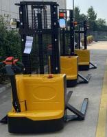 China 1.5ton 3meters Full Electric Walkie Stacker with Widen fixed leg and Forged fork for double-sided pallet for sale