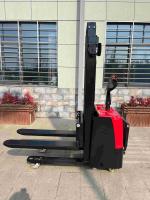 China Double Lift Electric Pallet Stacker 1 Ton 1000kg 1.5 Tons 1500kg Ride On for sale