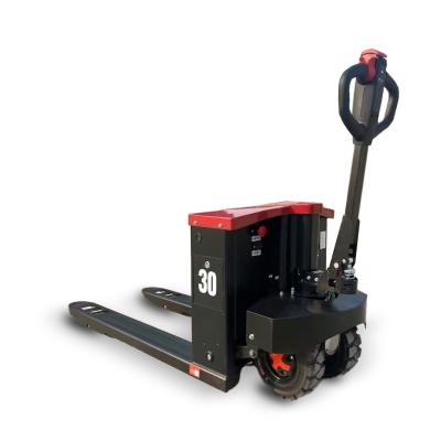 China 3 Ton Large Wheels Electric Pallet Truck For Balancing Pallet Jack for sale