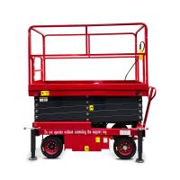 China Manual Push Scissor Lifter Industrial Scissor Lift Mobile Elevating Lifter Automotive Cargo Lift Hydraulic Scissor Lift for sale