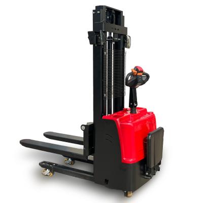 China CE Certified 1.5 Ton Electric Stand-On Forklift Truck with Double Lift for sale