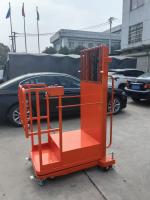 China 4m 5m 6m 300kg Small Wheels Tool Semi Electric Low Level Central Rider Order Picker for sale