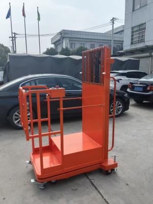 China 4m 5m 6m 300kg Small Wheels Tool Semi Electric Low Level Central Rider Order Picker for sale