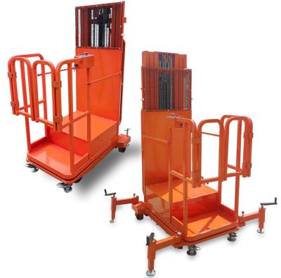 China Stable Semi Electric Aerial Order Picker With Fork Platform For Safe Elevated Work for sale