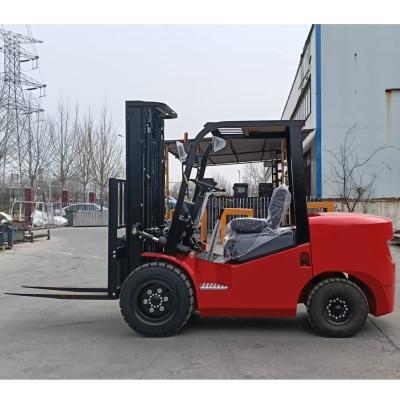 China 2-3.5 Ton diesel Forklift Truck Full Free Lift Triple Mast Wide Vision Automatic Transmission Solid Tires for sale