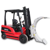 China Four Wheel Electric Forklift 2.5 Ton 2500kg with Clamp Attachment Full Electric Big Battery High Efficiency Operation for sale