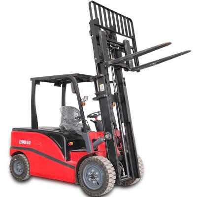 China 5000kg Four Wheel Electric Forklift Long Battery Life Factory Direct Sales Warehouse Material Handling Heavy Duty Lift Truck for sale
