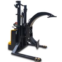 China Customized 1000kg 2meters full electric walkie stacker with clamp for roll handling and lifting for sale
