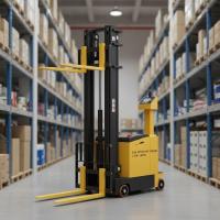 China Dual Lift Electric Stacker 2 Ton Capacity 3 Meter Lift for Space Limited Storage Areas for sale