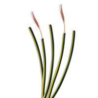 China Yellow Green Grounding Cable 0.5mm2 Earth Flexible PVC Copper Wire for sale