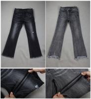 China Cotton Power Stretch Dark Black Jeans Denim Fabric For Skinny Leggings Women Men for sale