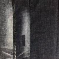 China Black Color Slub Denim Fabric 10.5oz Jeans Cloth Material For Men for sale