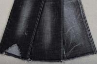 China Sulfur Black Cross Hatch Slub Stretch Cotton Lycra Denim Fabric for sale