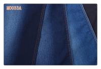 China Dark Blue Slub Twill Cotton Polyester Fake Knitted Denim Fabric for sale