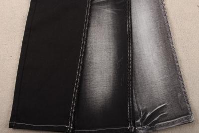 China Flower Printing Color Sulfur Black Hand Feeling Soft Denim Fabric for sale