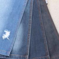 China Indigo 100% Cotton French Terry Knitted Denim Fabric For Jeans for sale
