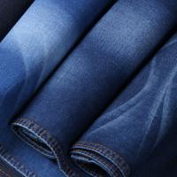 China Satin Bamboo Denim Fabric 71% Cotton 27% Polyster 2% Lycra for sale