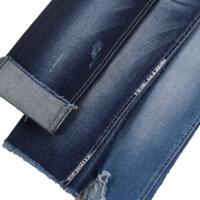 China 9.4oz High Stretch Denim Fabric Cotton Jeans Material 3/1 Right Hand Weave for sale