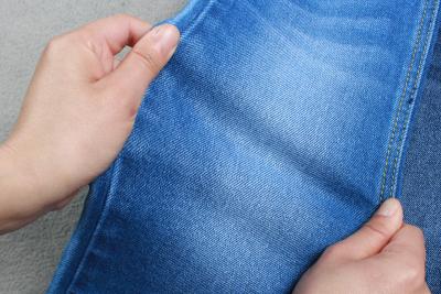 China 12 Oz Tri Core Stretch Denim Fabric 3/1 Right Hand Medium Spandex Cotton Polyester for sale