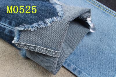 China 9.7Oz Dual Core Stretch Denim Fabric With Slub Desizing Cotton Polyester Spandex Jeans Fabrics for sale