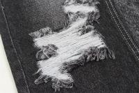 China 11.5 Oz 100 Cotton Denim Fabric Sulfur Black Textile For Man Woman Jeans Material for sale