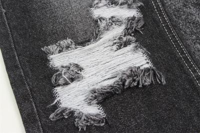 China 11.5 Oz 100 Cotton Denim Fabric Sulfur Black Textile For Man Woman Jeans Material for sale