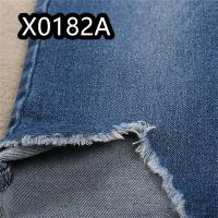 China 10Oz TR Cotton Polyester Spandex Denim Fabric Dark Blue Shade for sale