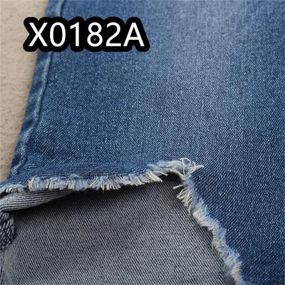 China 10Oz TR Cotton Polyester Spandex Denim Fabric Dark Blue Shade for sale