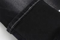 China 356gsm 10.5Oz Stretch Denim Fabric Black Color 3/1 Right Hand Twill for sale