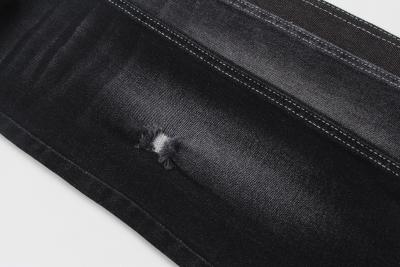 China High Elastic 11.5Oz Denim Fabric Black Color With White Backside Roll For Man Jeans for sale