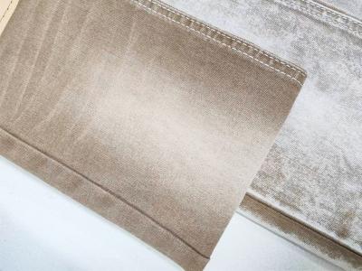 China Colorful Light Weight Stretch Denim Fabric In Khaki for sale