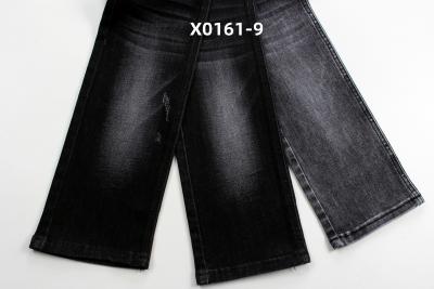China 10.5 Oz Black  High Stretch Warp Slub  Denim Fabric For  Jeans for sale