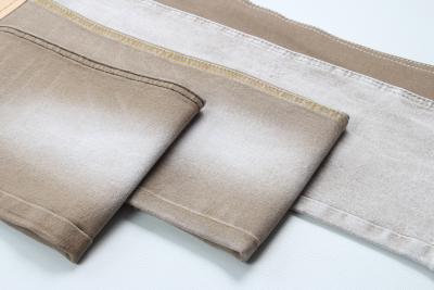 China Colorful Light Weight Stretch Denim Fabric In Khaki for sale