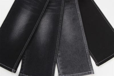 China Wholesale  10.5 oz  warp slub  high stretch  black backside woven  denim fabric  for jeans for sale