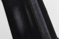 China 11.9  Oz Black And Black Backside Crosshatch Slub Denim Jeans  Fabric for sale