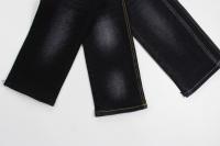 China 11.4  Oz Black And Black Backside Crosshatch Slub Denim Jeans  Fabric for sale