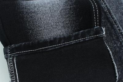 China 13.5 Oz Low Stretch Heavy Denim Fabric For Man Work Wear Jeans Black Backside for sale